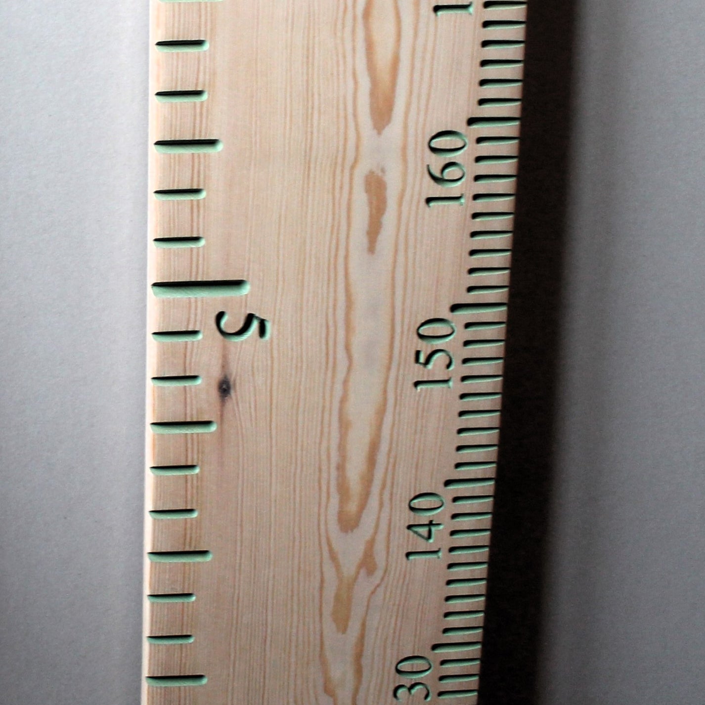 Personalised Wooden Double Height Chart Ruler Metric And Imperial ...